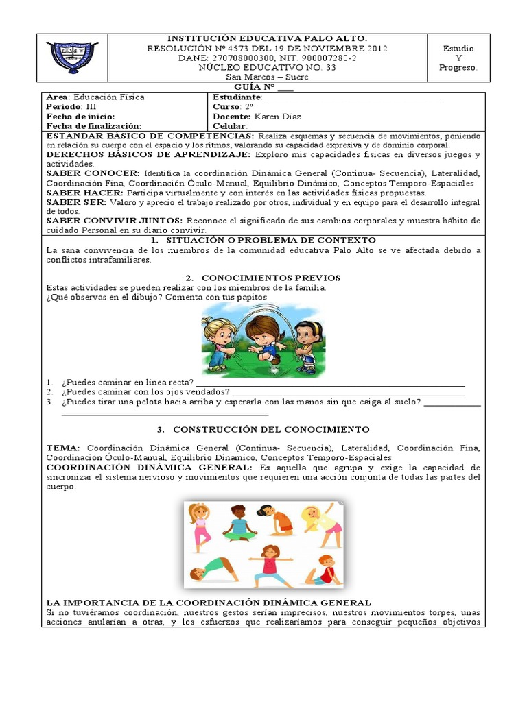 Guía de Educación Física para 2º Grado | PDF | Juguetes | Pie