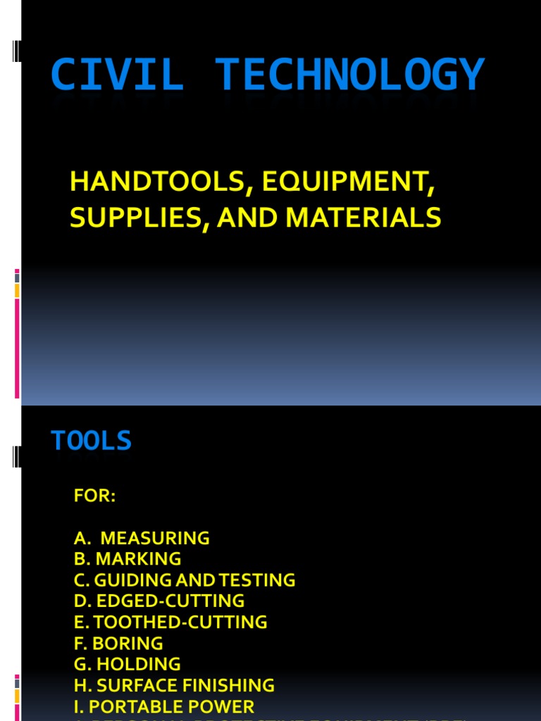 Civil Tech Handtools Guide | PDF