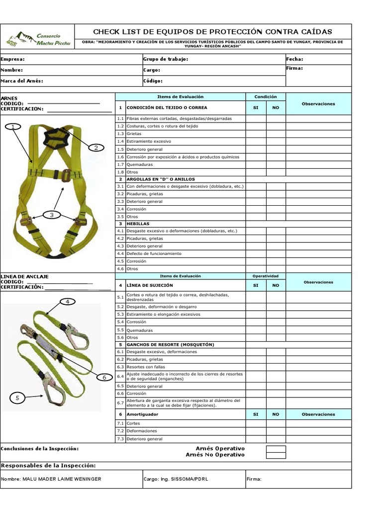 Check List Arnes | PDF | Corrosión