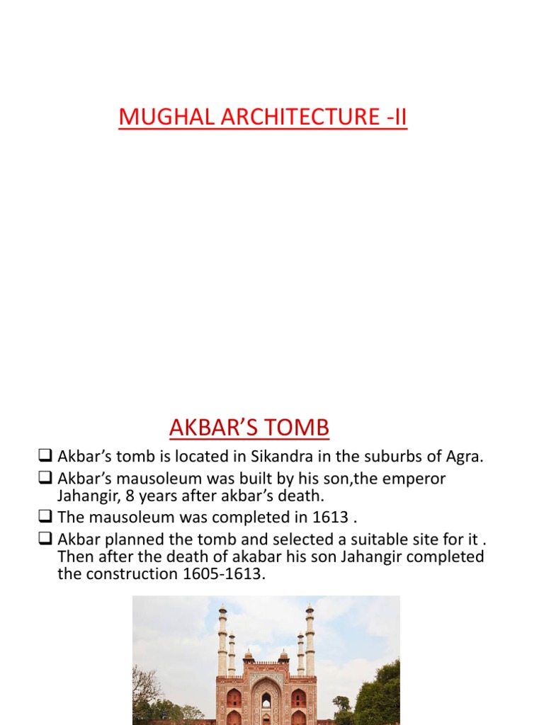 Mughal Architecture - II | PDF