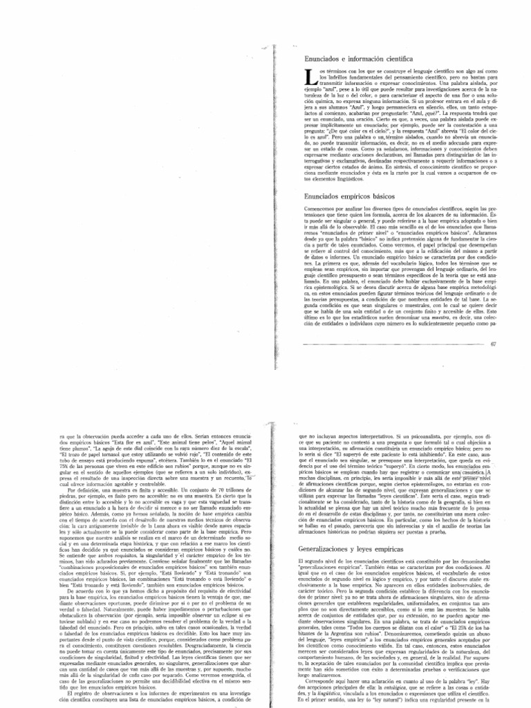 8 - Klimovsky - Las Desventuras Del Conocimiento Científico Cap 4 | PDF | Teoría | Empirismo