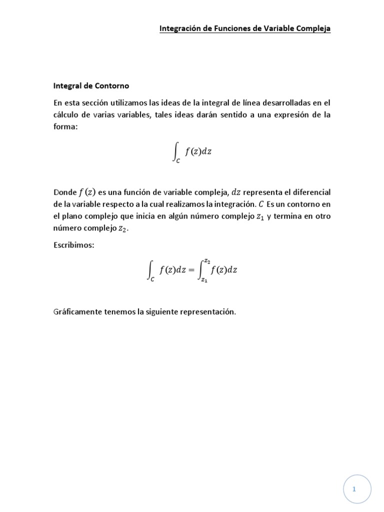Integración Compleja | PDF | Integral | Análisis complejo