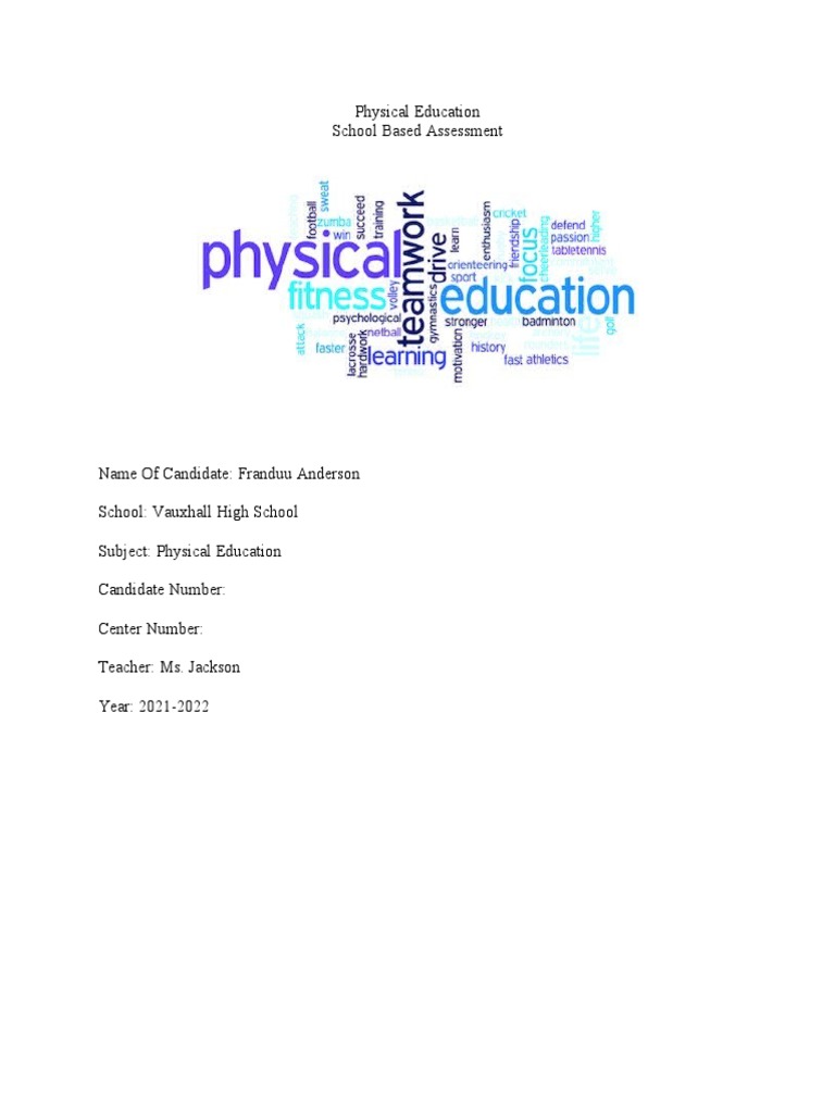 Physical Education Sba | PDF | Association Football | Ball Games