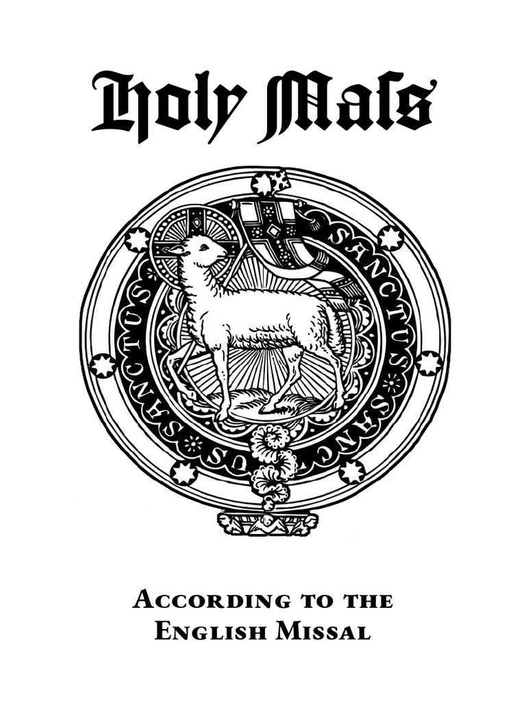 1940 - English Missal - Order of Mass | PDF | Eucharist | Mass (Liturgy)