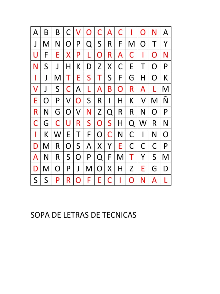 Sopa de Letras | PDF | Finanzas y administración del dinero