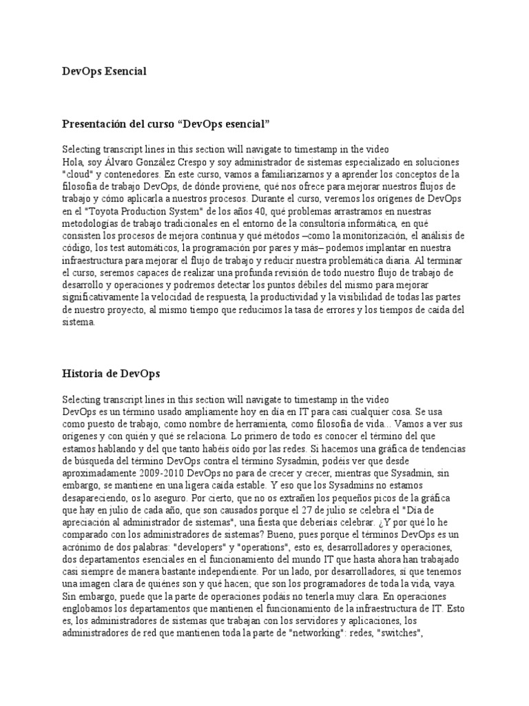 DevOps Esencial | PDF | Computación en la nube | Software