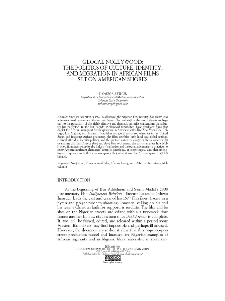 Glocal Nollywood: African Films in US | PDF | Nigeria | Postcolonialism