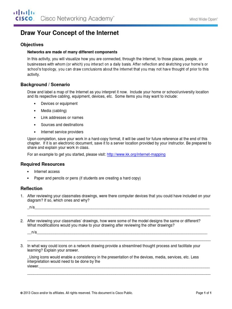 Draw Your Concept of The Internet: Objectives | PDF | Internet ...