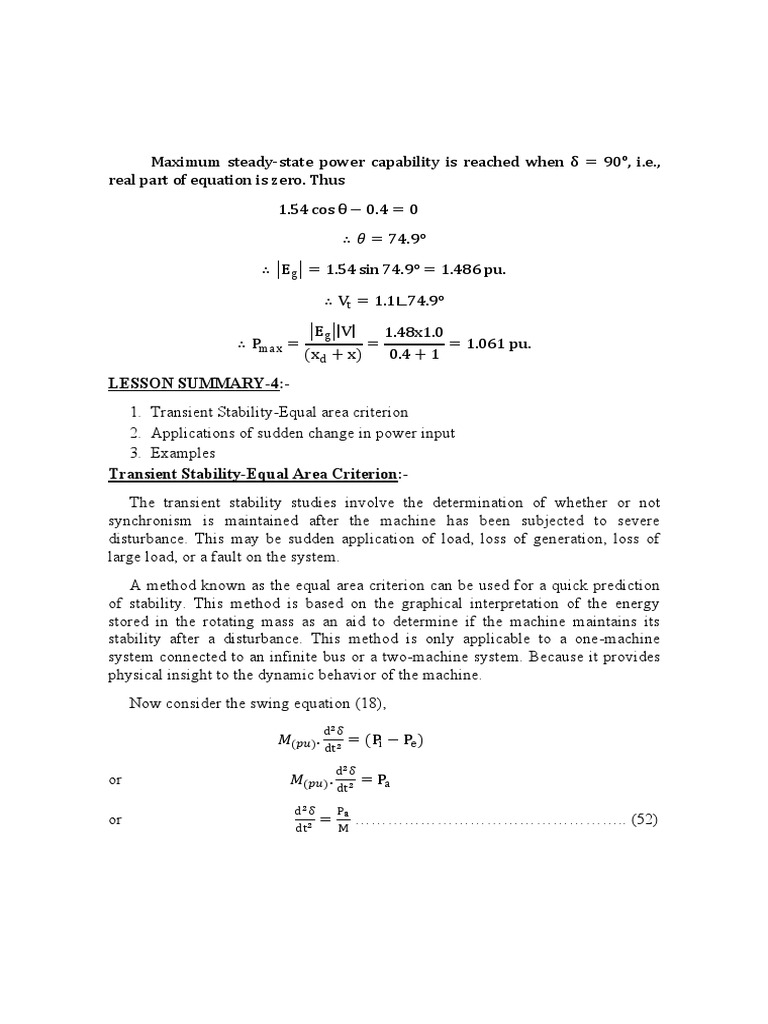 0 - Power - System - Stability (Dragged) | PDF | Science & Mathematics