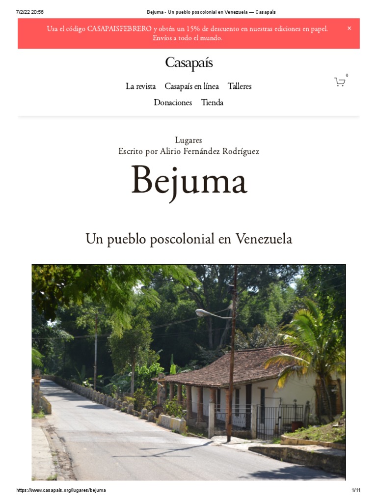 Bejuma - Un Pueblo Poscolonial en Venezuela — Casapaís | PDF ...