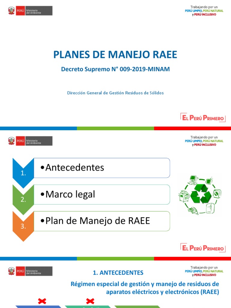 Planes de Manejo Raee | PDF | Residuos | Perú