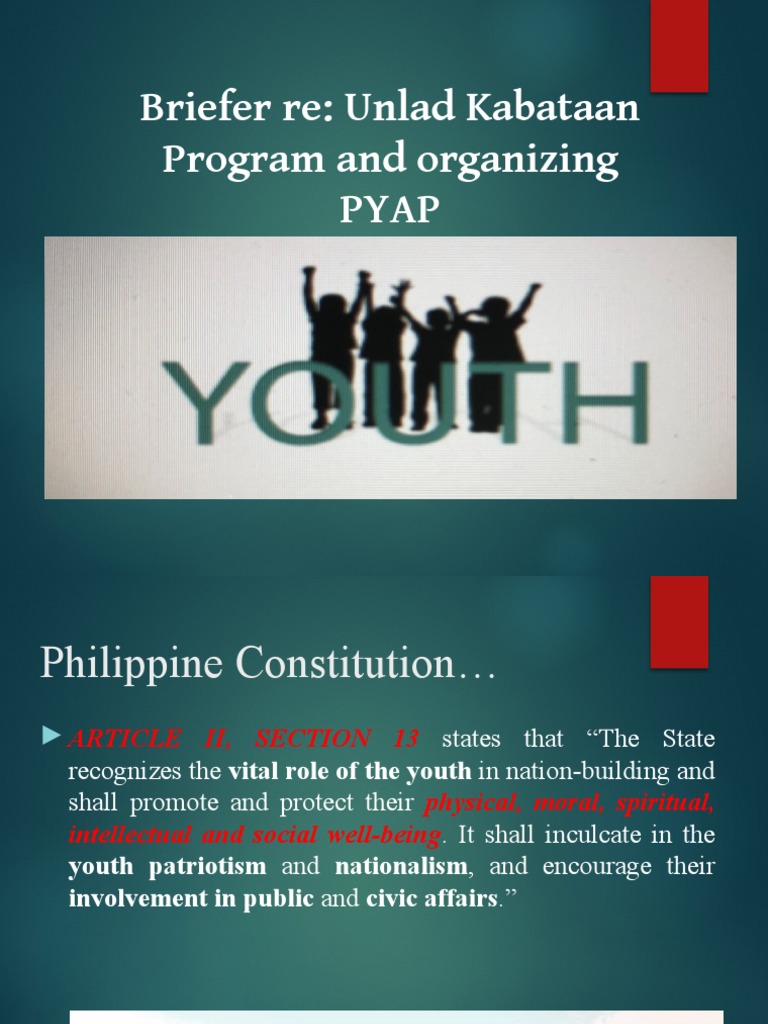 Briefer Re: Unlad Kabataan Program and Organizing Pyap | PDF | Youth