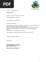 Ejemplo de Circular Interna para Empleados | PDF | Negocios
