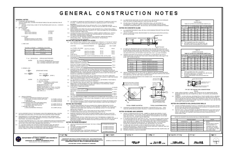 General Construction Notes | PDF | Concrete | Deep Foundation