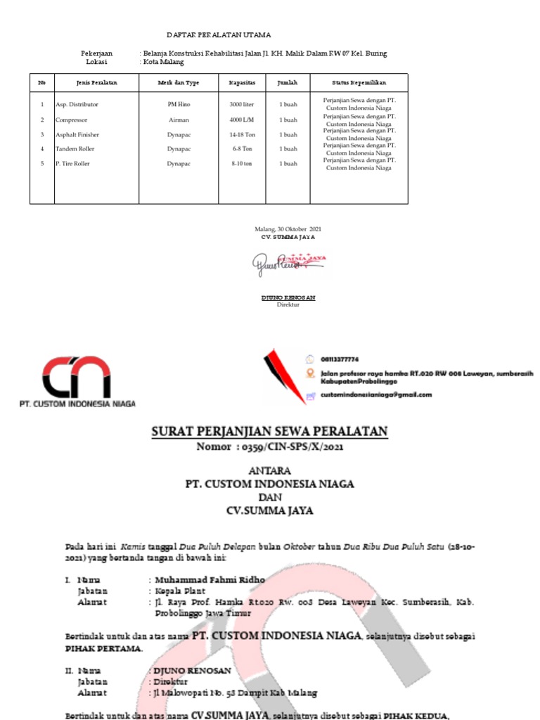 Peralatan Utama | PDF