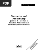 Statistics and Probability | PDF | Probability Distribution | Random Variable
