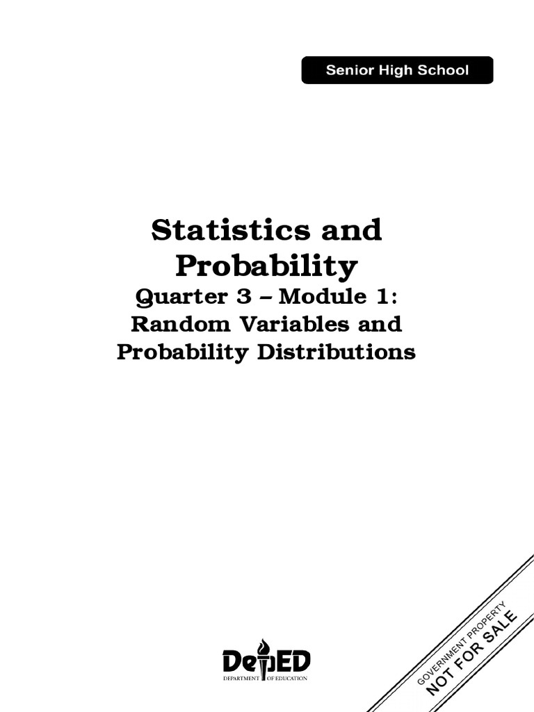 Statistics and Probability | PDF | Probability Distribution | Random Variable