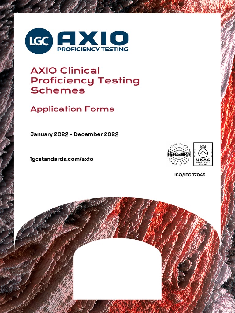 LGC AXIO PT Application Form Booklet Clinical 2022 Sterling | PDF ...