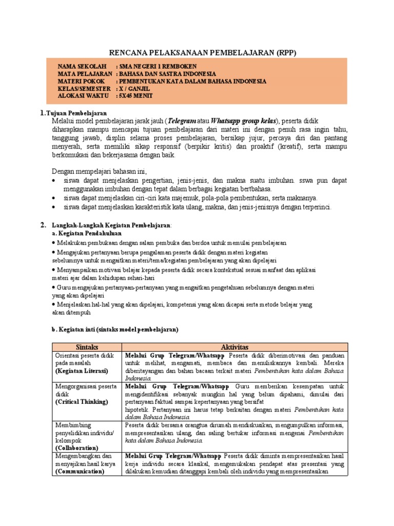 RPP Bab 4 KLS X | PDF | Kesehatan Holistik | Sains & Matematika