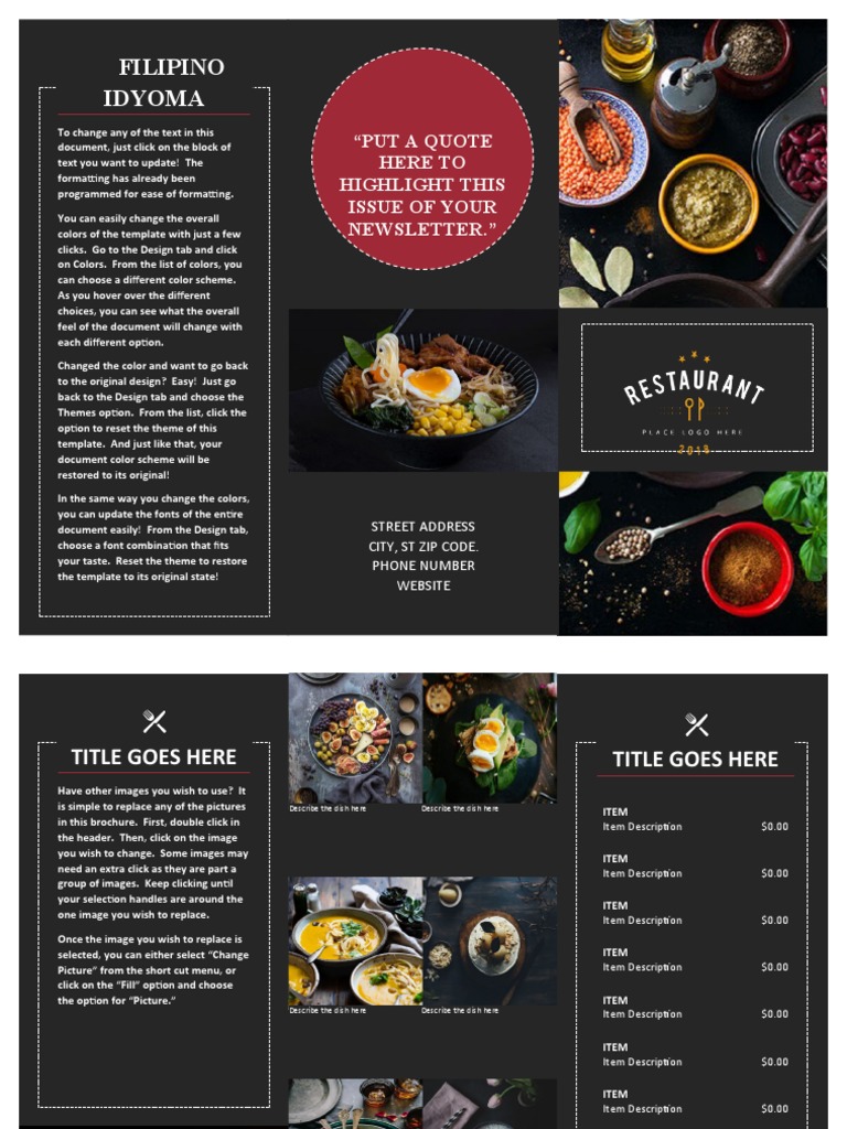 Filipino Idyoma: "Put A Quote Here To Highlight This Issue of Your ...