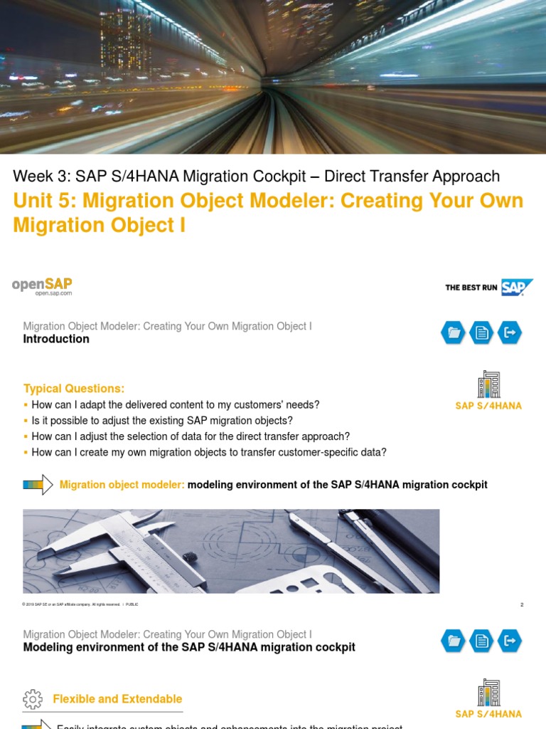 Unit 5: Migration Object Modeler: Creating Your Own Migration Object I | PDF | Subroutine ...
