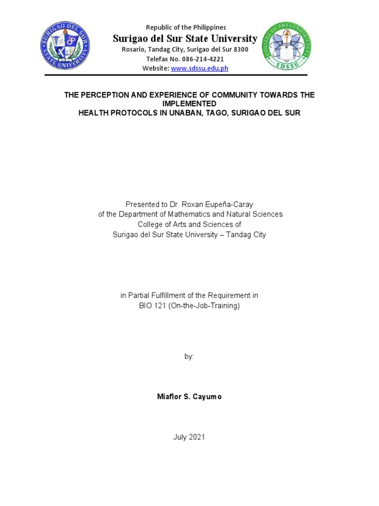 The Perception of Community Towards The Implemented | PDF | Cognition ...