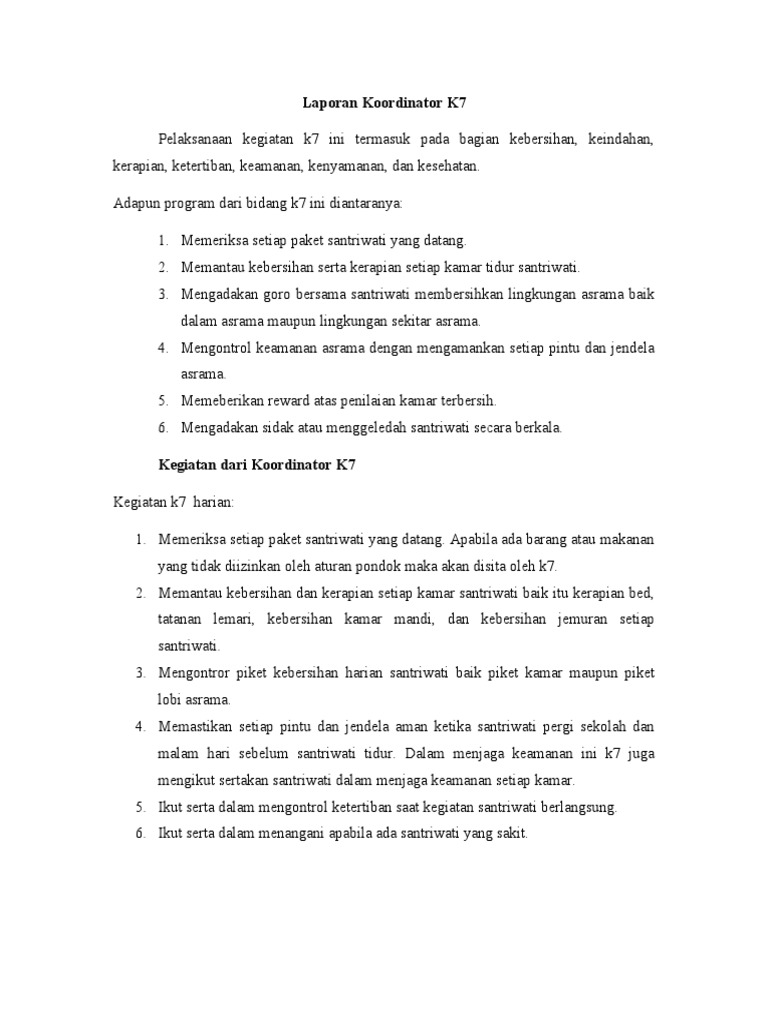 Laporan K7 | PDF
