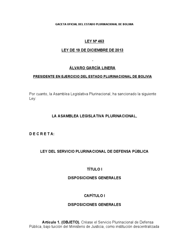 Ley 463 | PDF | Ley procesal | Jurisdicción