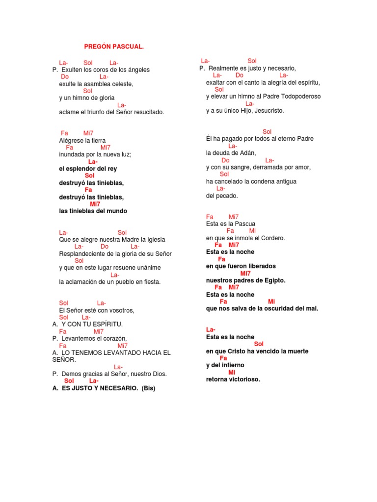 Pregón Pascual | PDF | Pascua de Resurrección | Cristo (título)
