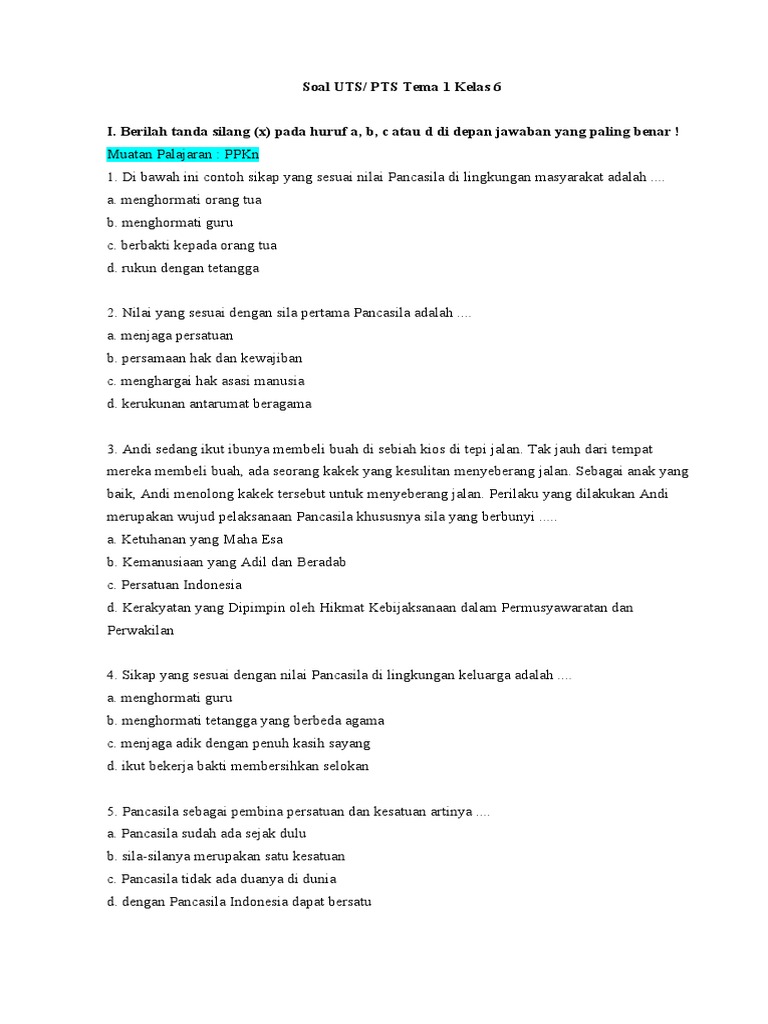 Soal UTS | PDF