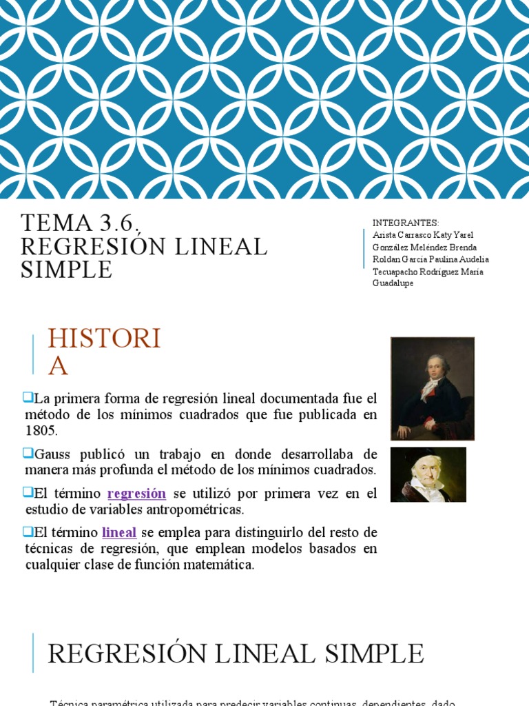 Regresión Lineal Simple | PDF | Análisis de regresión | Regresión lineal