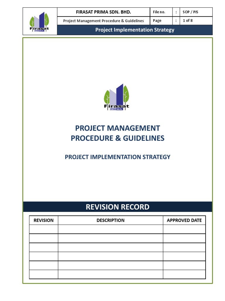 05 - SOP - PROJECT IMPLEMENTATION STRATEGY - Draft | PDF | Project ...