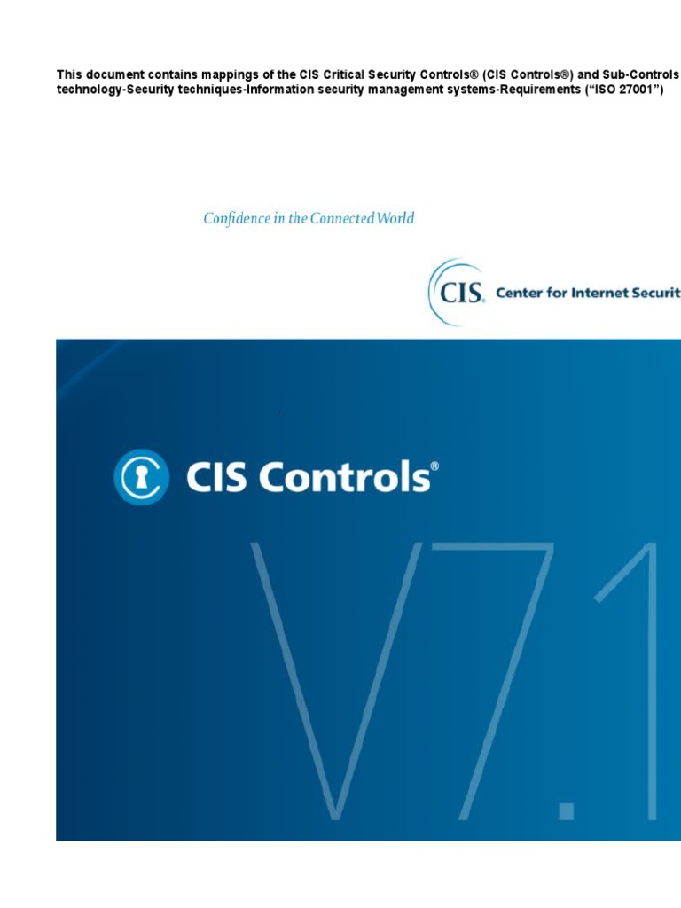 CIS Controls v7.1 Mapping To ISO 27001 v19.07 | PDF | Computer Network ...