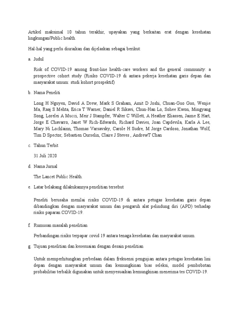 Review Jurnal Epid KL | PDF