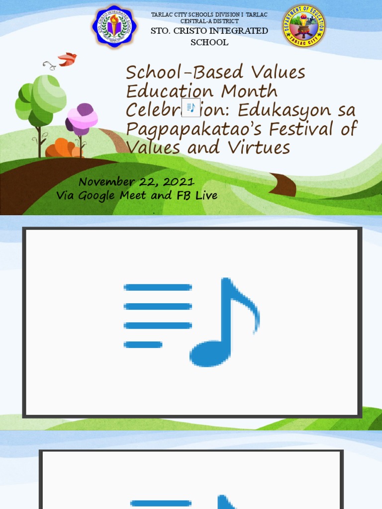 School-Based Values Education Month Celebration: Edukasyon Sa ...