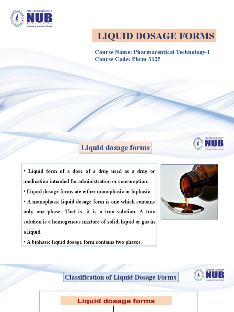 Liquid Dosage Forms | PDF | Solubility | Chemistry
