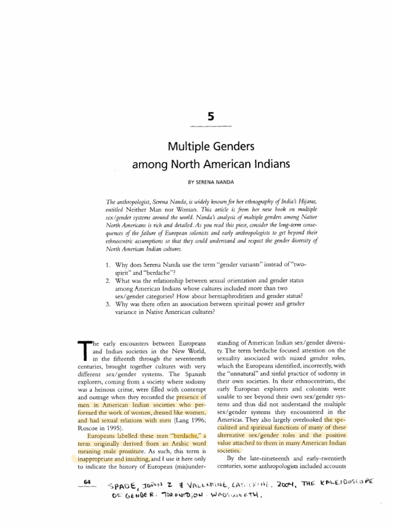 Gender Diversity in Native American Cultures | PDF | Gender | Gender ...