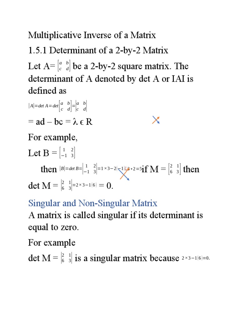 Determinants, Inverse Matrices, and Properties of the Inverse of Matrix ...
