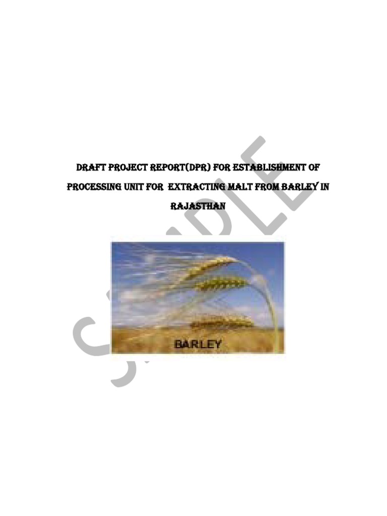 11180405208.sample DPR - Malt Processing Unit | PDF | Malt | Drink