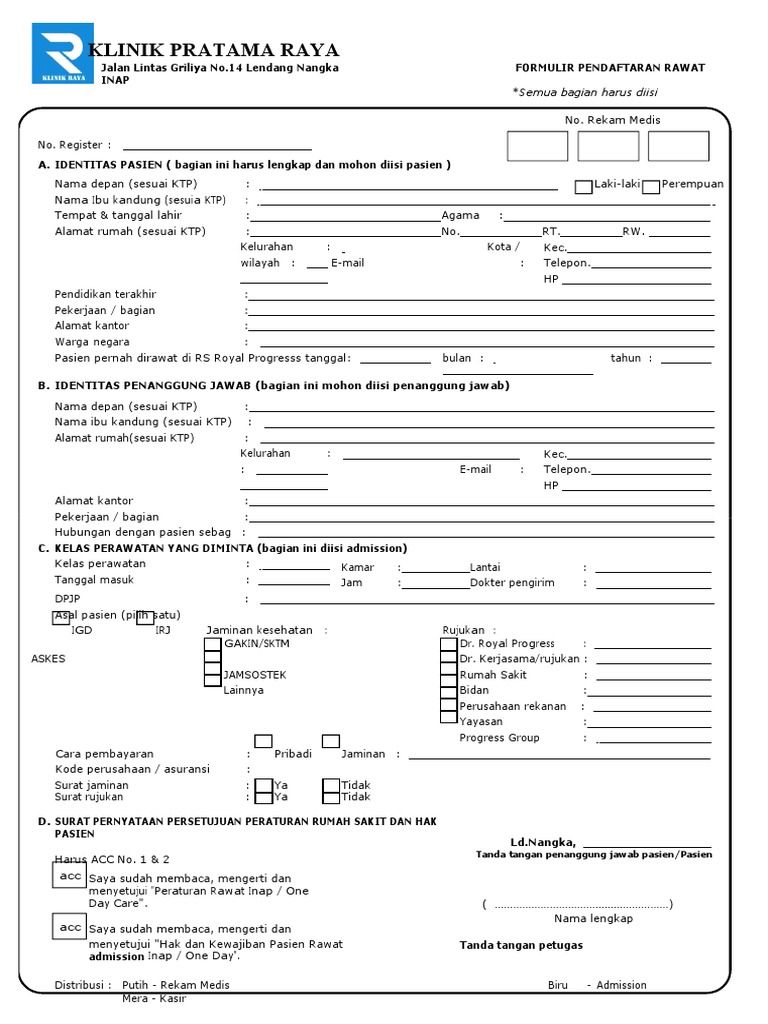 Format RM Rawat Inap | PDF