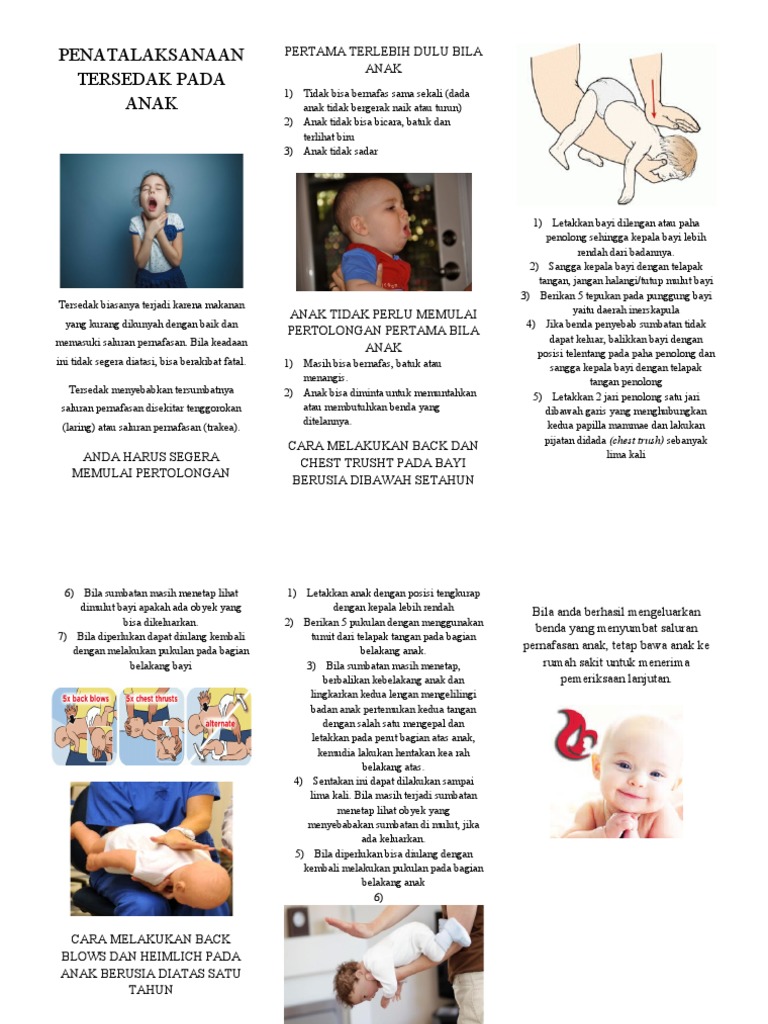 Leaflet Penatalaksanaan Tersedak Pada Anak Anak | PDF