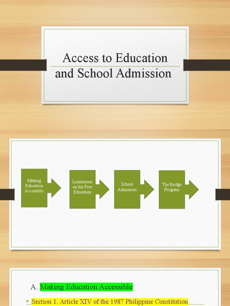 Presentation Access To Education | PDF | University And College ...