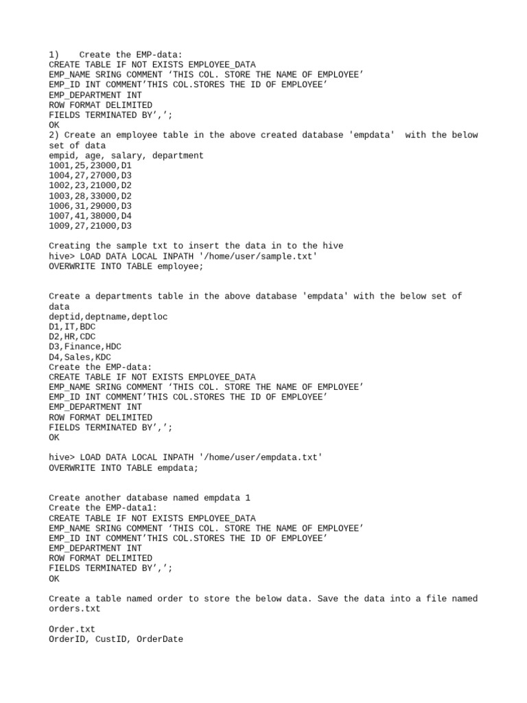 Creating and Managing Database | PDF | Text File | Software Engineering