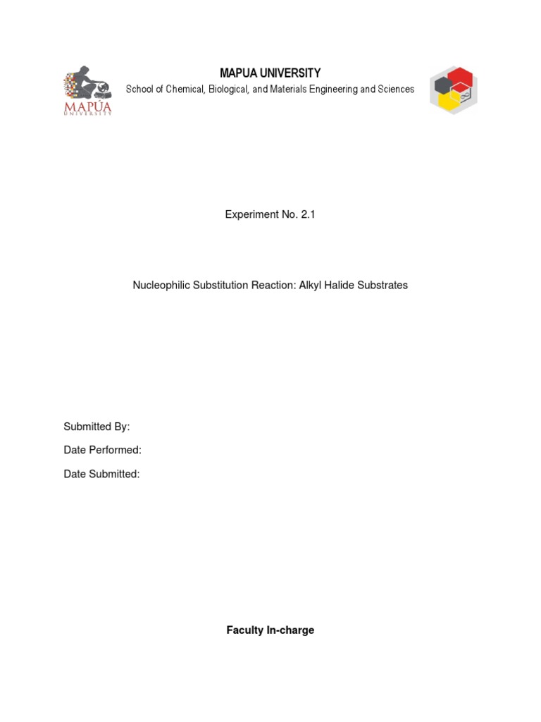 CM134-1L Experiment 2.1 | PDF | Chemical Reactions | Solvent