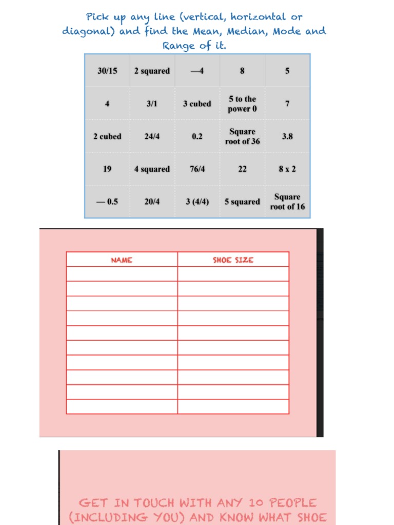 Grade 8 Activity - Mean Median Mode | PDF