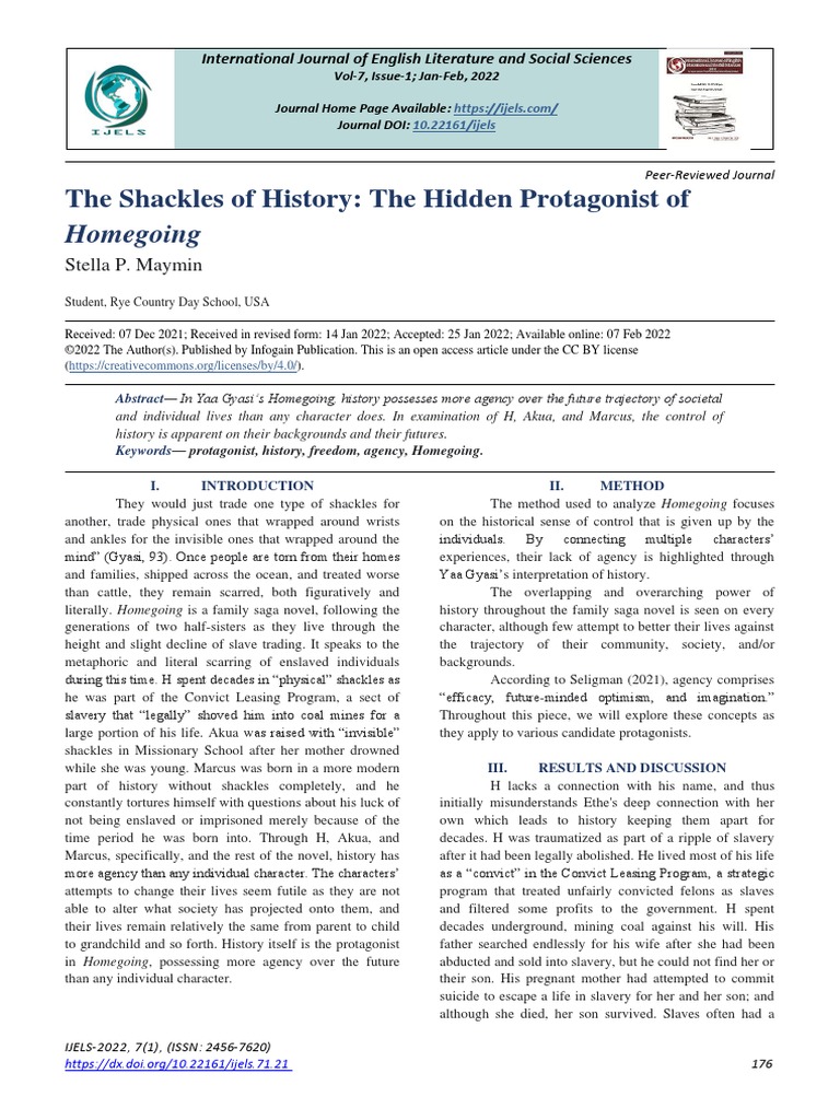 The Shackles of History: The Hidden Protagonist of Homegoing | PDF ...