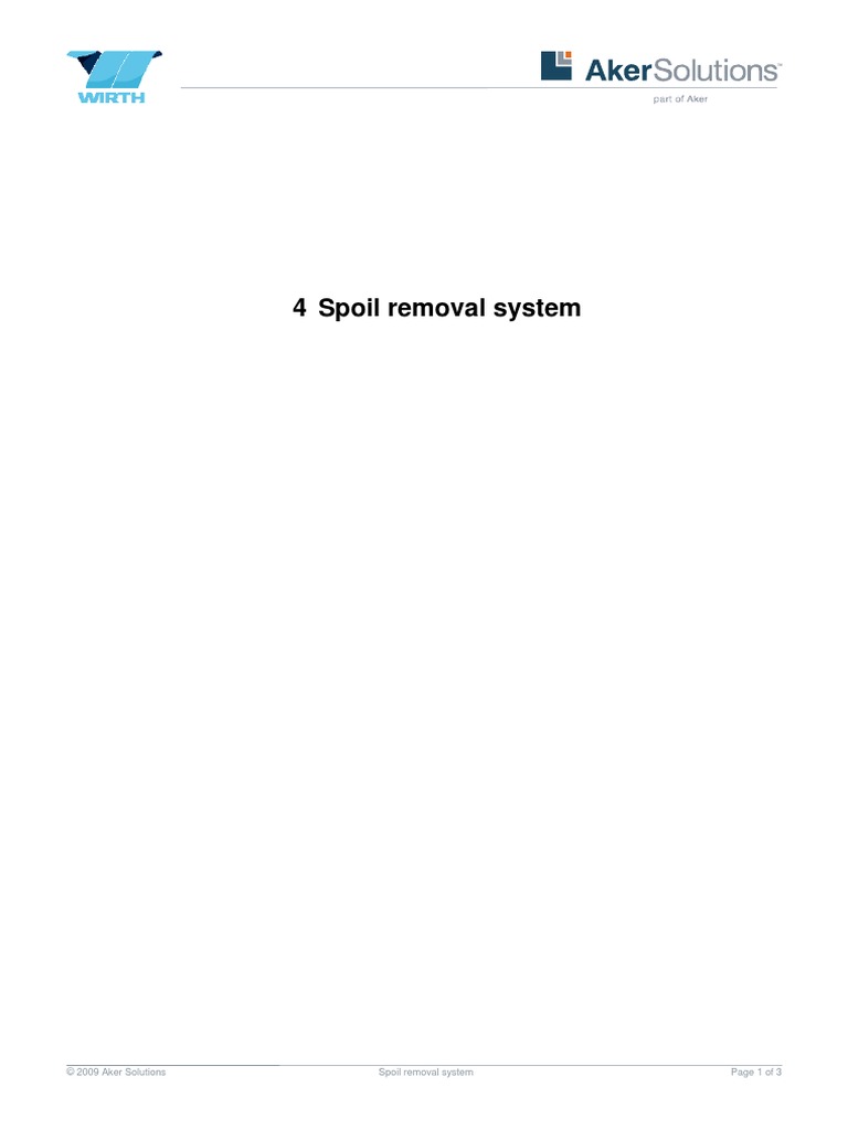 4 - Spoil Removal System | PDF | Screw | Manufactured Goods