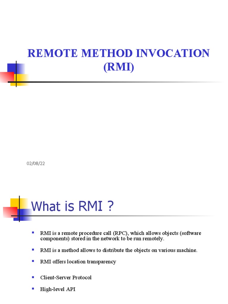 Remote Method Invocation (RMI) | PDF | Object (Computer Science) | Method (Computer Programming)