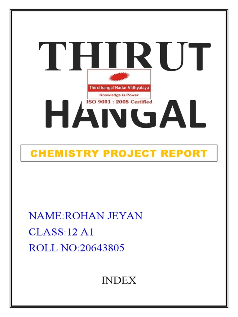Chemistry Project Report | PDF | Colloid | Hydrophobe