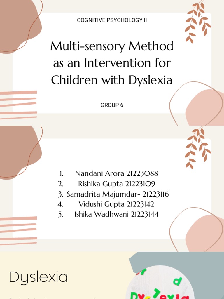 Multisensory Interventions For Dyslexia | PDF | Dyslexia | Neuroscience